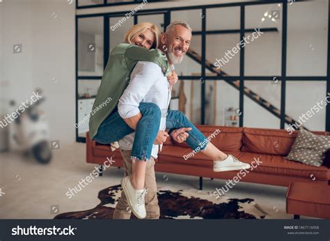 Happy Couple Man Holding His Wife Stock Photo Shutterstock
