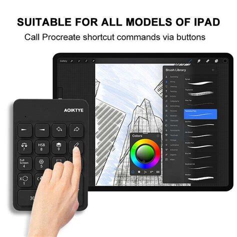 【bishop Belle】 Aoiktye Wireless Keyboard For Procreate，handheld Rechargeable Bluetooth