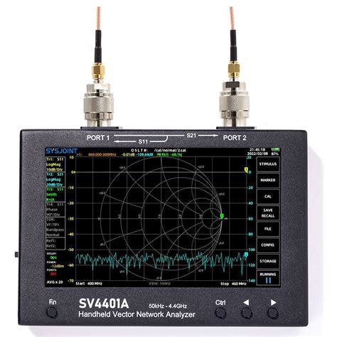 Sv4401a 50khz 4400mhz Vector Network Analyzer 7 Inch Touch Screen 100db Dynamic Nanovna Vector