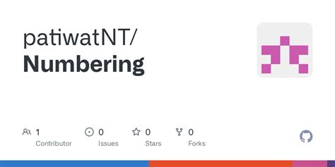 Github Patiwatntnumbering