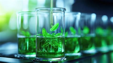 Innovative Biotechnology Lab With Bioreactors Cultivating Genetically Modified Organisms