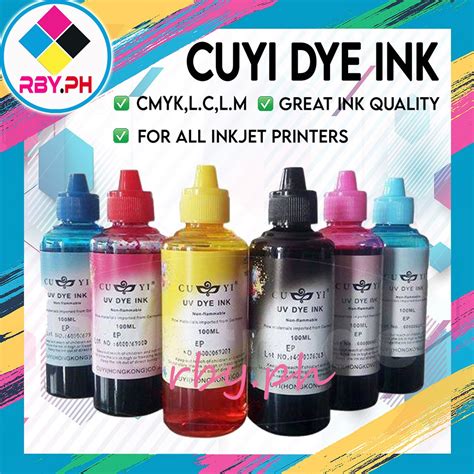 Cuyi Uv Dye Ink Cmyk L C L M High Quality Ink Shopee Philippines