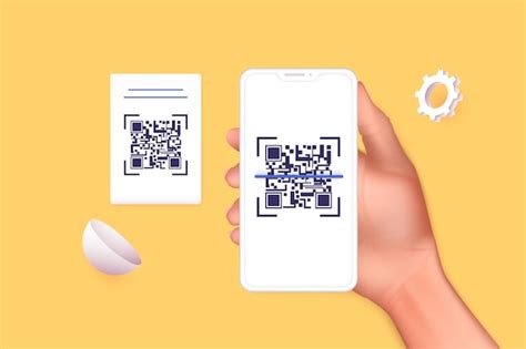 Qr 코드 스캔 개념 프리미엄 벡터