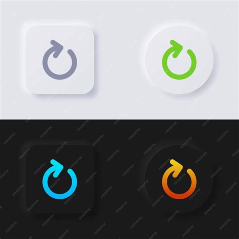 Premium Vector Circular Arrow Button Icon Reload Button Icon Set