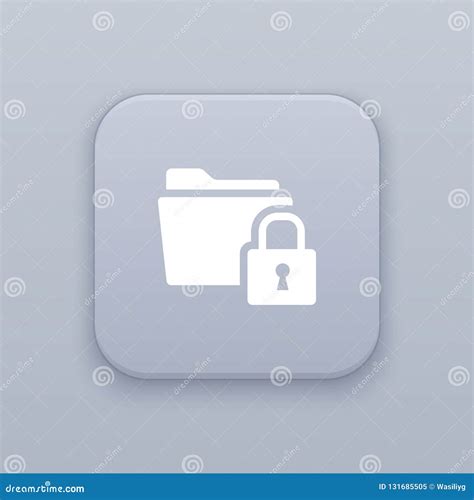 Set Ftp Folder And Lock Lock Check Mark Smartphone With And Folder Icon Vector