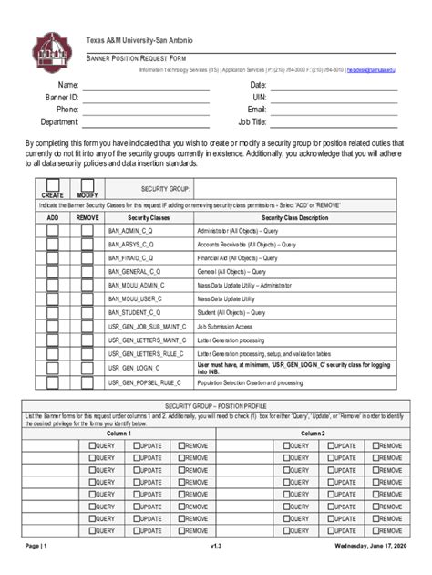Fillable Online Banner Security Access Form Fax Email Print Pdffiller