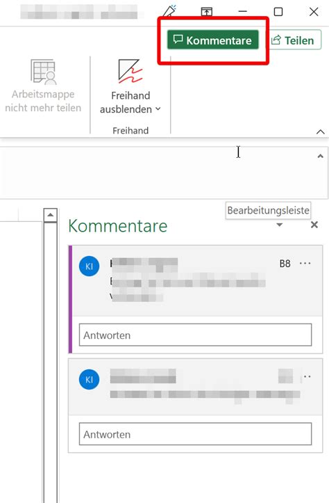 Excel Showhide Threaded Comments Pane Stack Overflow