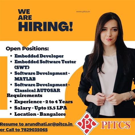 open positions embedded developer embedded software tester swt and software development