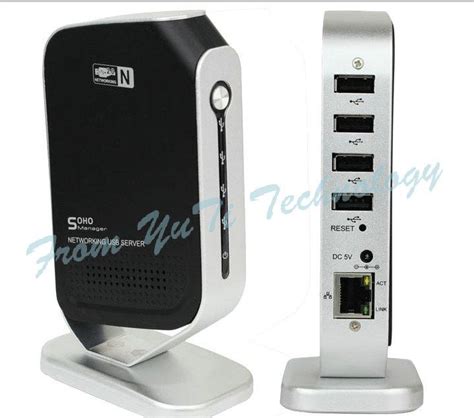 Port Networking USB Print Server Printer Share USB HUB Devices Mbps Network Over