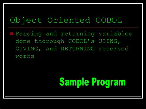Ppt The Future Of The Cobol Programming Language Powerpoint Presentation Id3995624