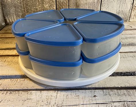 Tupperware Set 12 Modular Mates Triangle Containers 1799 Lazy Susan
