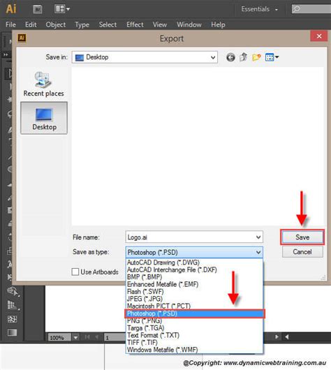 How To Save An Illustrator File For Use In Adobe Photoshop