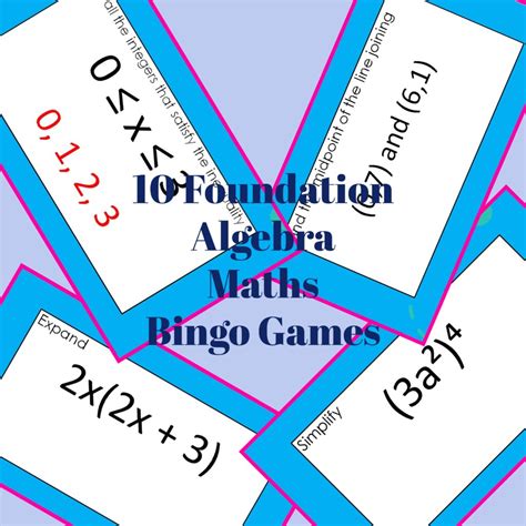 10 Gcse Foundation Algebra Maths Bingo Games Activity Made By Teachers