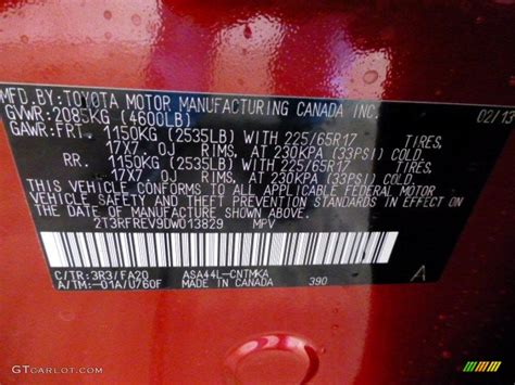 2013 Rav4 Color Code 3r3 For Barcelona Red Metallic Photo 77901952 2013 Rav4 Color Code 3r3 For Barcelona Red Metallic Photo 77901952