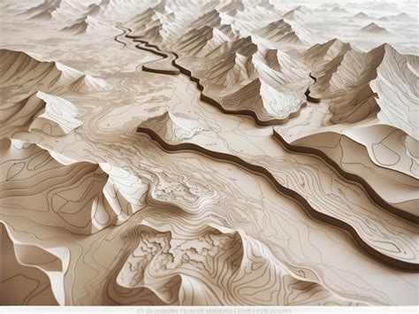 premium ai image exploring earth s features terrain map with contours