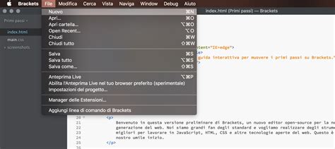 Brackets I Linguaggi Html E Css Editor Htmlit