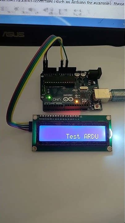 Test Lcd 16x2 Using I2c With Arduino Arduino Arduinoshorts Shorts Youtube