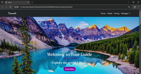 Mohammad Aboobacker On Linkedin Webdevelopment Html Css Bootstrap Travelwebsite