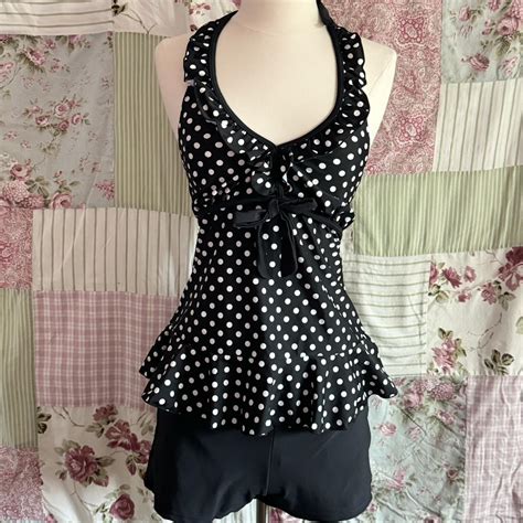 Shoujo Polka Dot Tankini Set Best Fits A Size Xss Depop