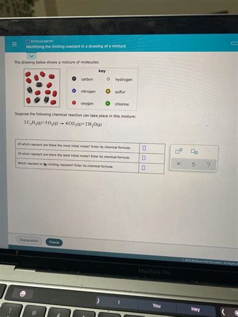 Solved O Stoichometry Identifying The Limiting Reactant In A