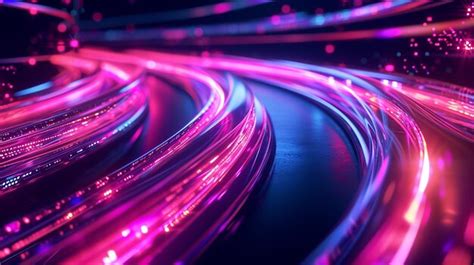 Premium Photo Neon Lit Curves Creating A Dynamic And Futuristic Ab Ba Ef B E A F E Fa Cfff 