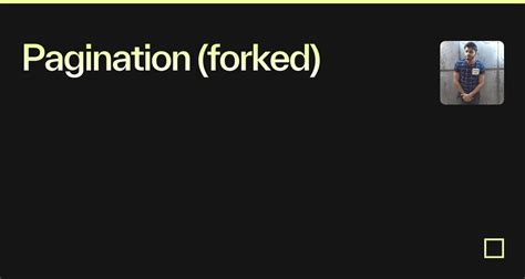Pagination Forked Codesandbox