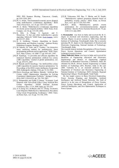 Economicemission Load Dispatch Using Artificial Bee Colony Algorithm