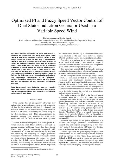 Pdf Dual Stator Induction Generator Control Optimization