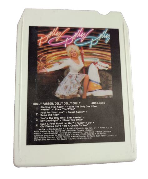 Dolly Parton Dolly Dolly Dolly 8 Track Tape Rca Records 1980 Vintage In