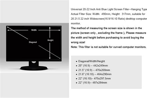Customizable Size Computer Privacy Screen Filter Hanging Removable Acrylic Screen Protector Anti