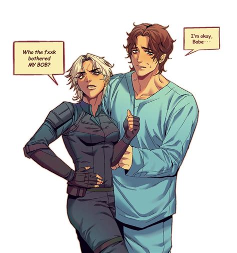 Marvel Marvel Cinematic Universe Highres Boy Girl Animification Black Gloves Blonde