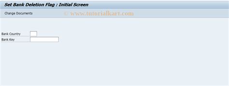 FI SAP Tcode Set Flag To Delete Bank