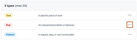 managing issue types in an organization github docs
