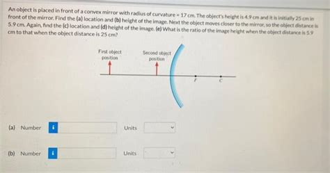 Solved An Object Is Placed In Front Of A Convex Mirror With Chegg