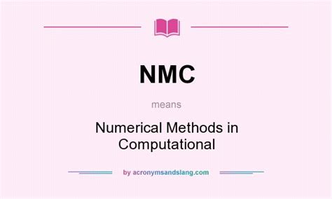 nmc numerical methods in computational in undefined by