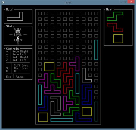 GitHub LDj SNuD TetrisC A Tetris Written In C As A Console Application