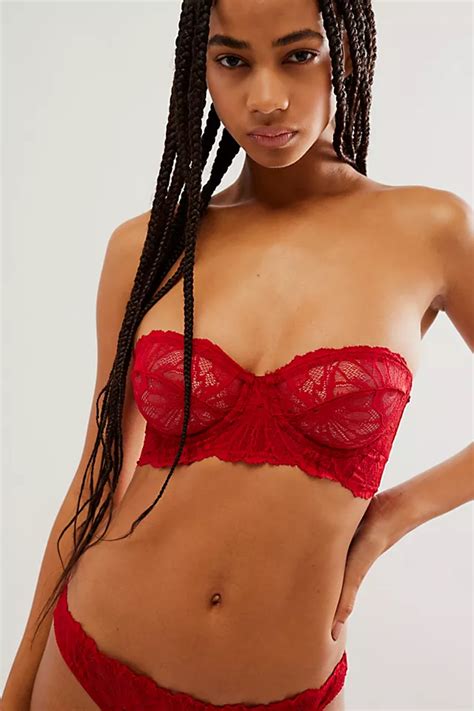 Graphic Lace Strapless Bra Free People