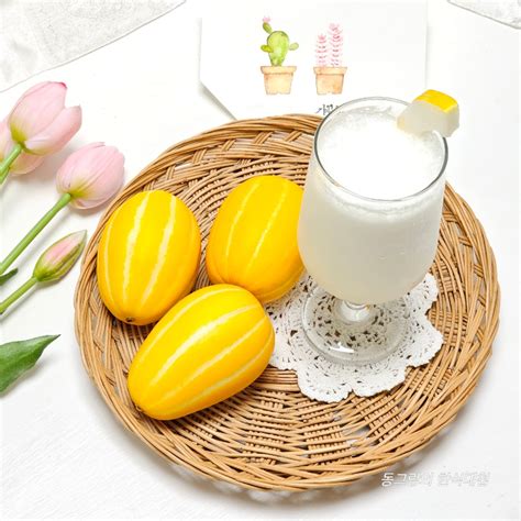 참외 주스 참외 스무디 생과일 주스