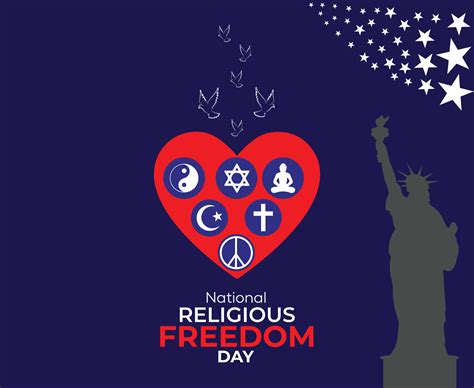 National Religious Freedom Day January 16 Holiday Concept Template
