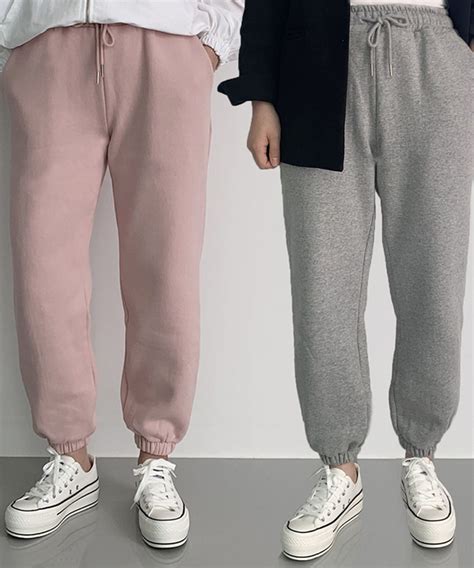 도톰기모 키작녀 여성 조커팬츠 양기모 조거팬츠 무릎안나오는바지 에이블리