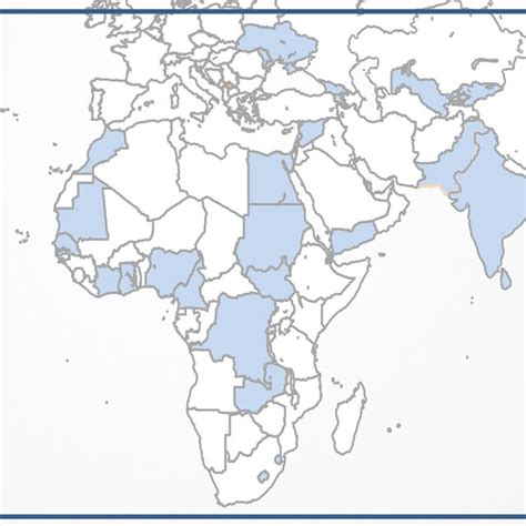 Global Map Highlighting Lower Middle Income Countries Blue Download
