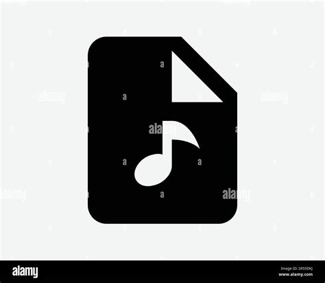 Music File Icon Musical Audio Document Folder Sound Mp Media Type Format Internet Sign Symbol
