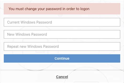 Logon With Expired Password Custom Enrollment Portal