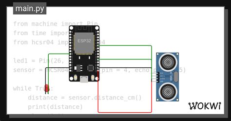 đèn Khoảng Cách 1 Wokwi Esp32 Stm32 Arduino Simulator