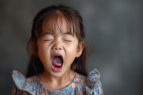Premium Photo Asian Girl Yawning And Very Sleepy