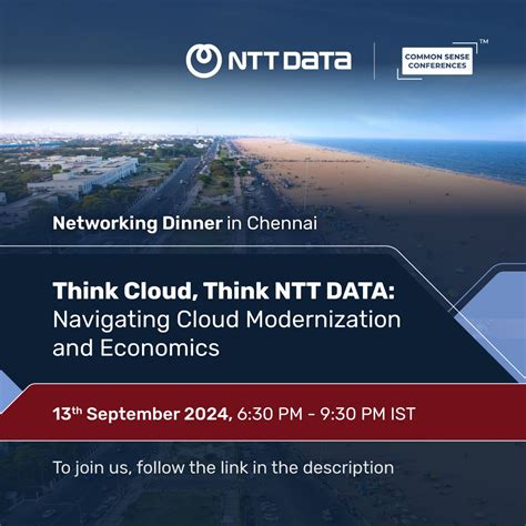 Join Ntt Datas Cloud Led Transformation Dinner Common Sense Conferences Posted On The Topic