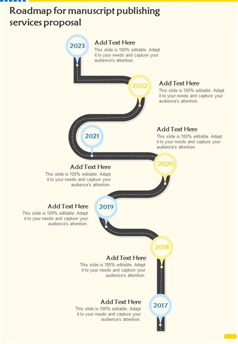 Roadmap For Manuscript Publishing Services Proposal One Pager Sample Exampl