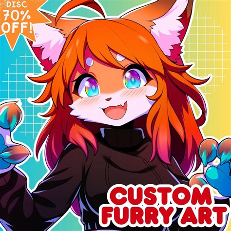 Custom Furry Portrait Fursona Pfp Avatar Anthro Character Icon