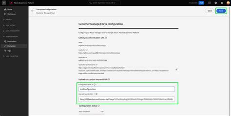 set up and configure customer managed keys using the platform ui