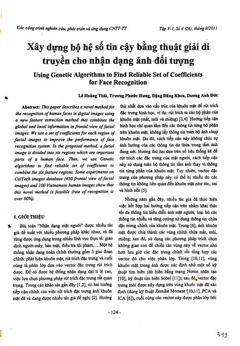 Pdf Using Genetic Algorithms To Find Reliable Set Of Coefficients For